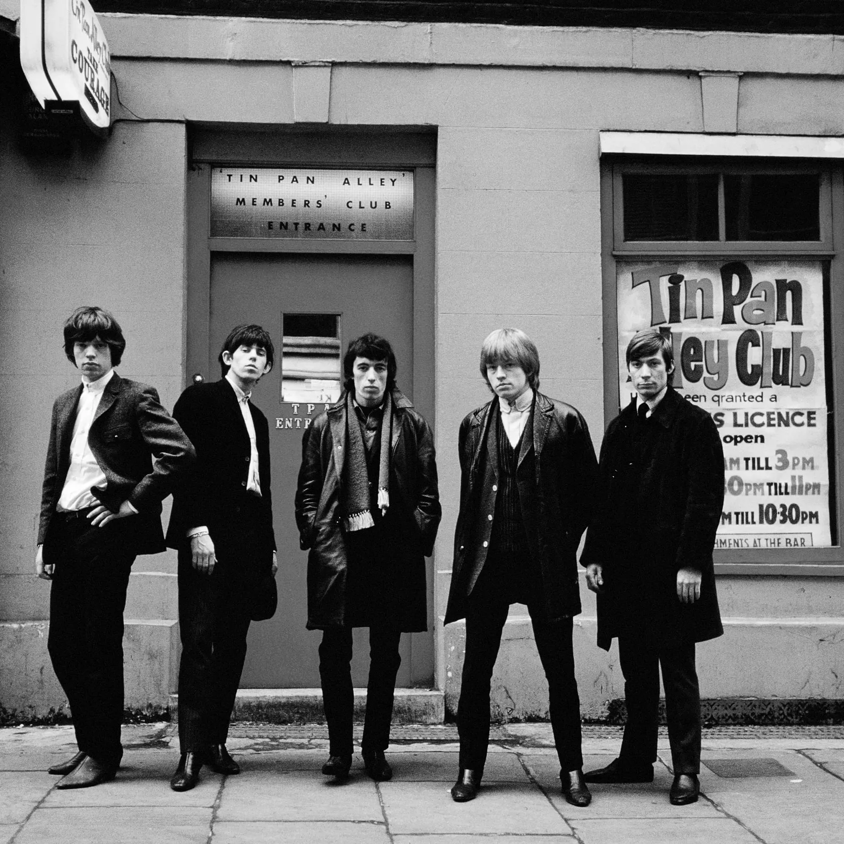 The Rolling Stones Outside Tin Pan Alley Club in London, 1963